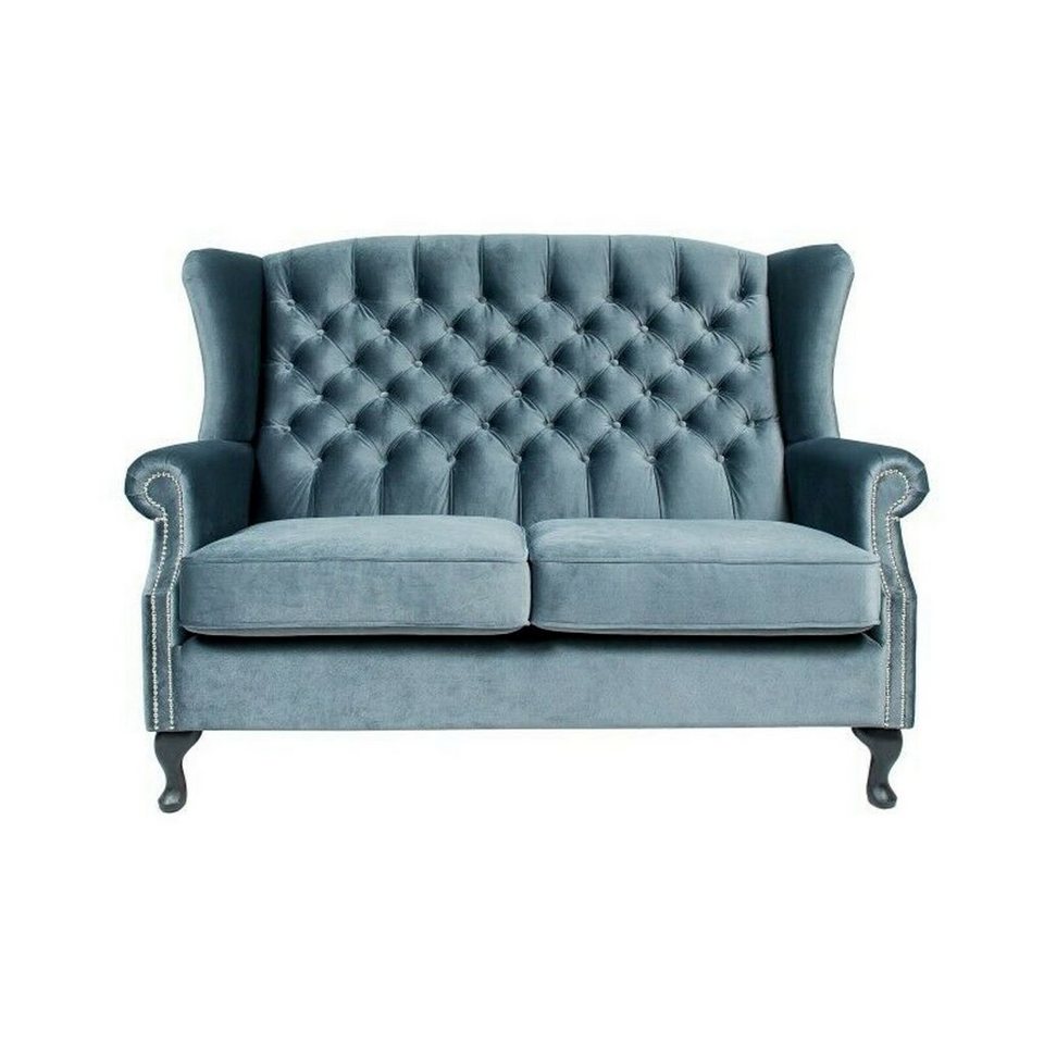 Jvmoebel Sofa Stilvoller Grauer Chesterfield Zweisitzer Design 2 Sitzer