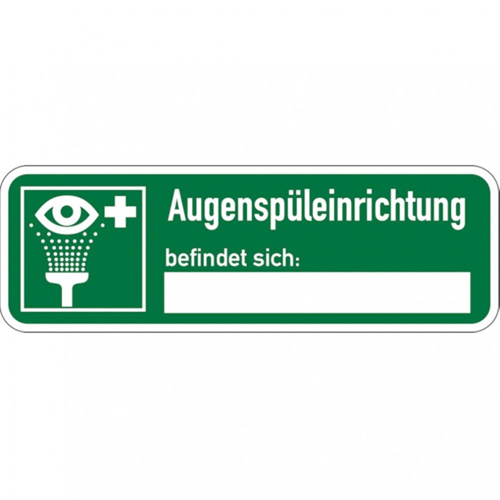 König Werbeanlagen Hinweisschild Rettungszeichen, Augenspüleinrichtung befindet sich..