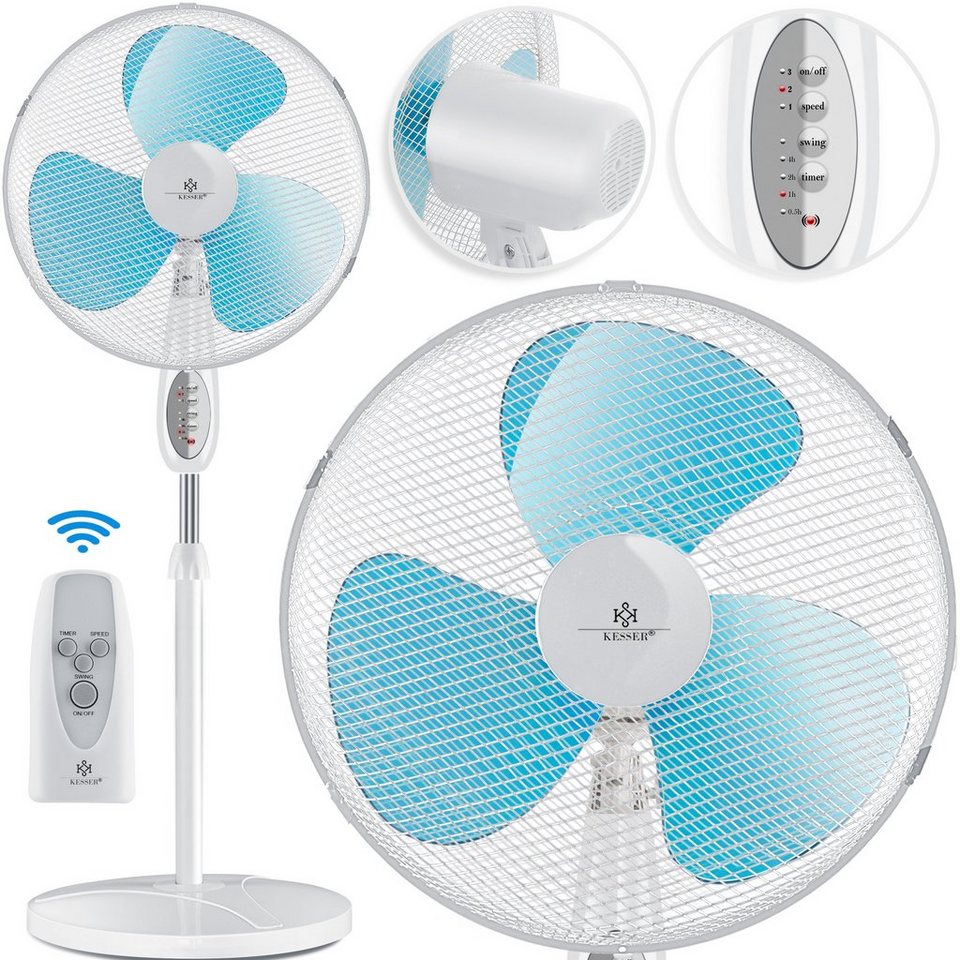 Kesser Standventilator Standventilator Mit Fernbedienung Timer