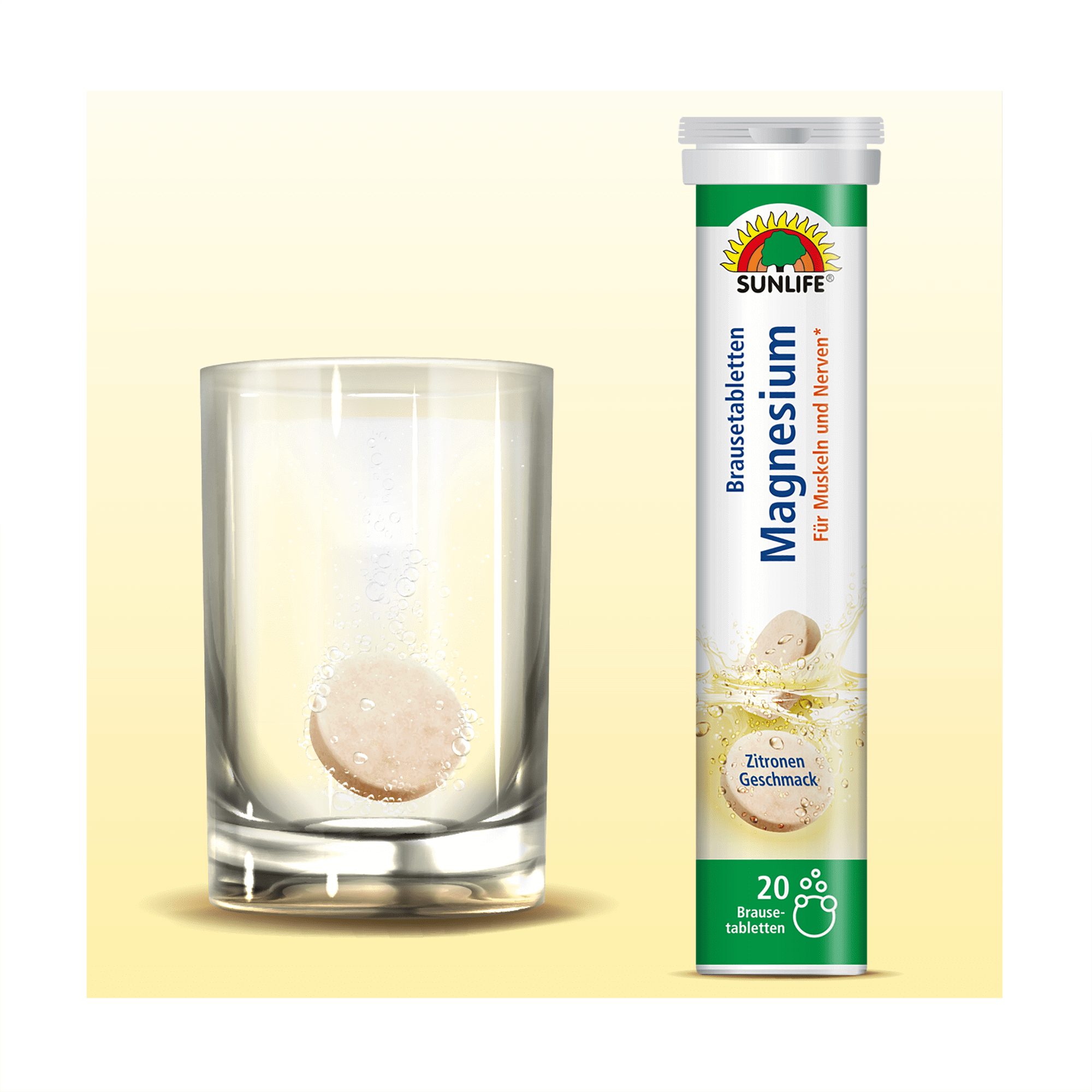 SUNLIFE SUNLIFE® Magnesium Brausetabletten Zitronengeschmack Vitalität ...