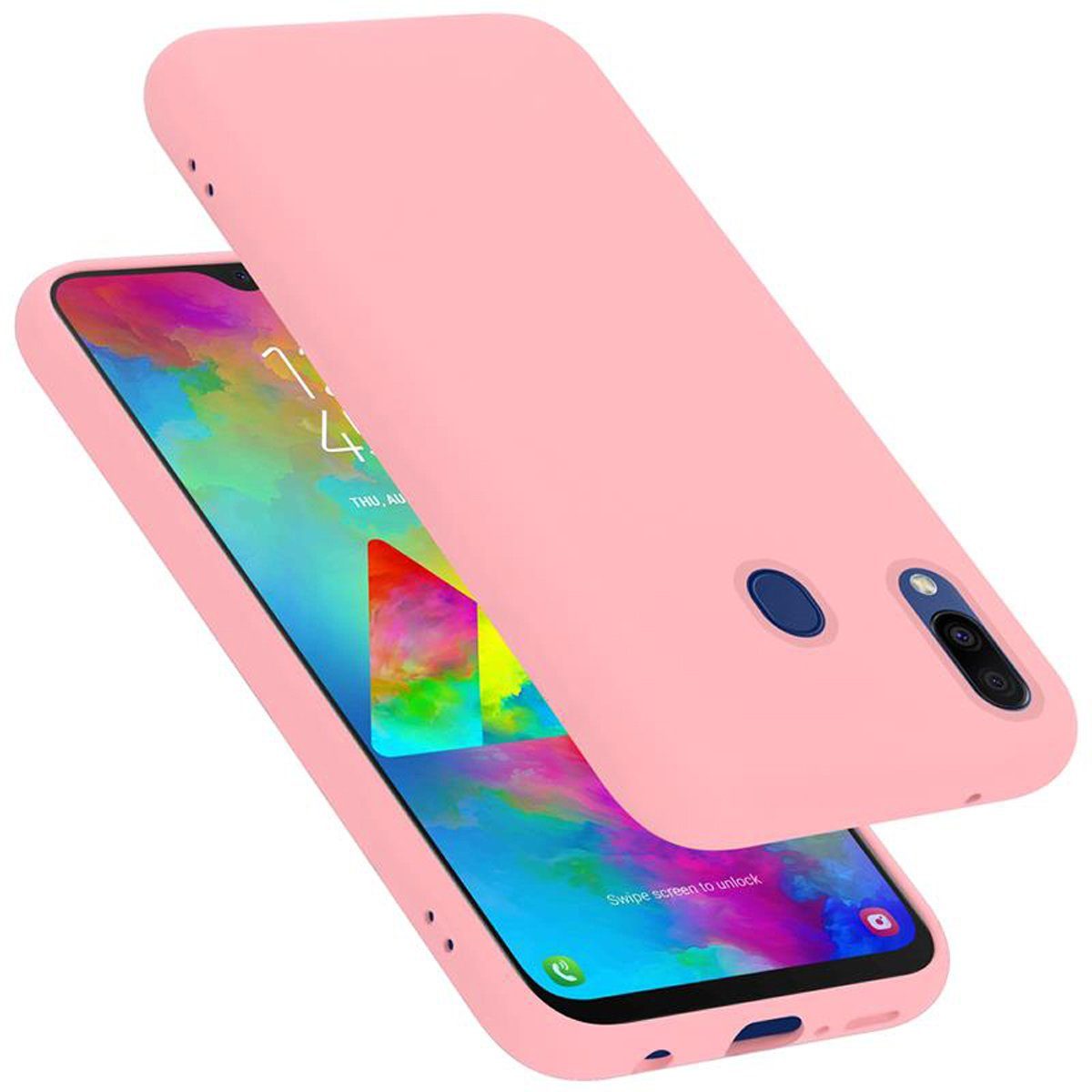 Cadorabo Handyhülle Tpu Liquid Silicone Case Samsung Galaxy M20