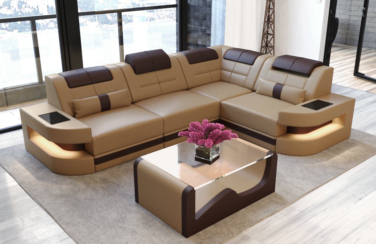 Sofa Dreams Ecksofa Ledercouch Sofa Leder Como L Form Ledersofa, Couch ...