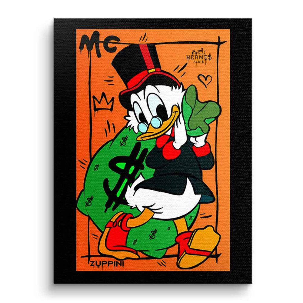 Dotcomcanvas® Leinwandbild Happy Scrooge Leinwandbild Happy Scrooge