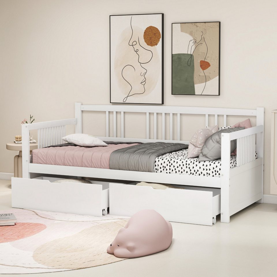 Modfu Kinderbett Schlafsofa Einzelbett Mit Zwei Ablagefächern