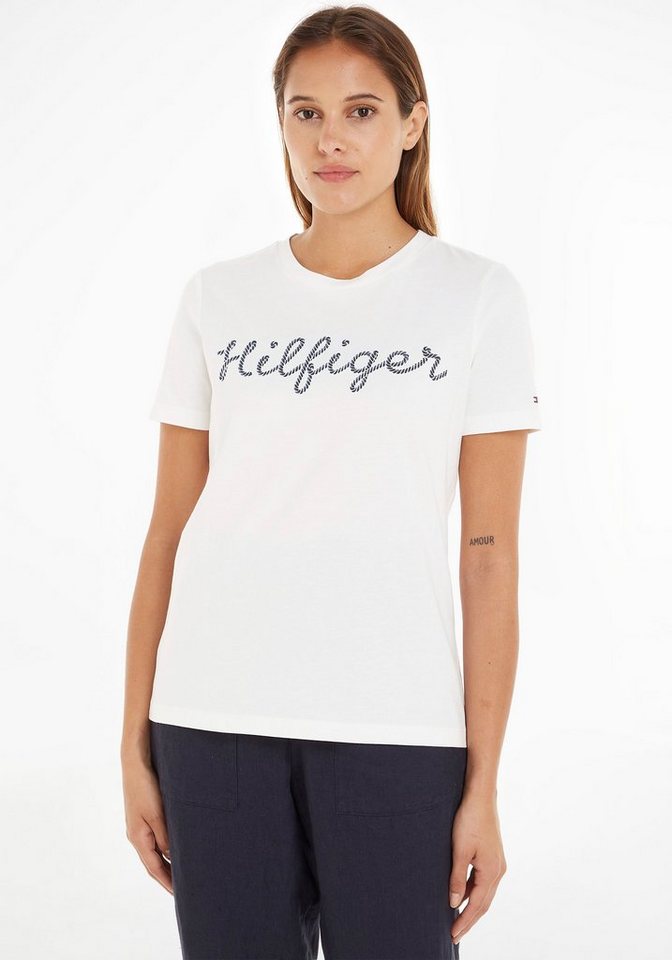 Tommy Hilfiger T Shirt Reg Rope Puff Print C Nk Ss Mit Großem Tommy