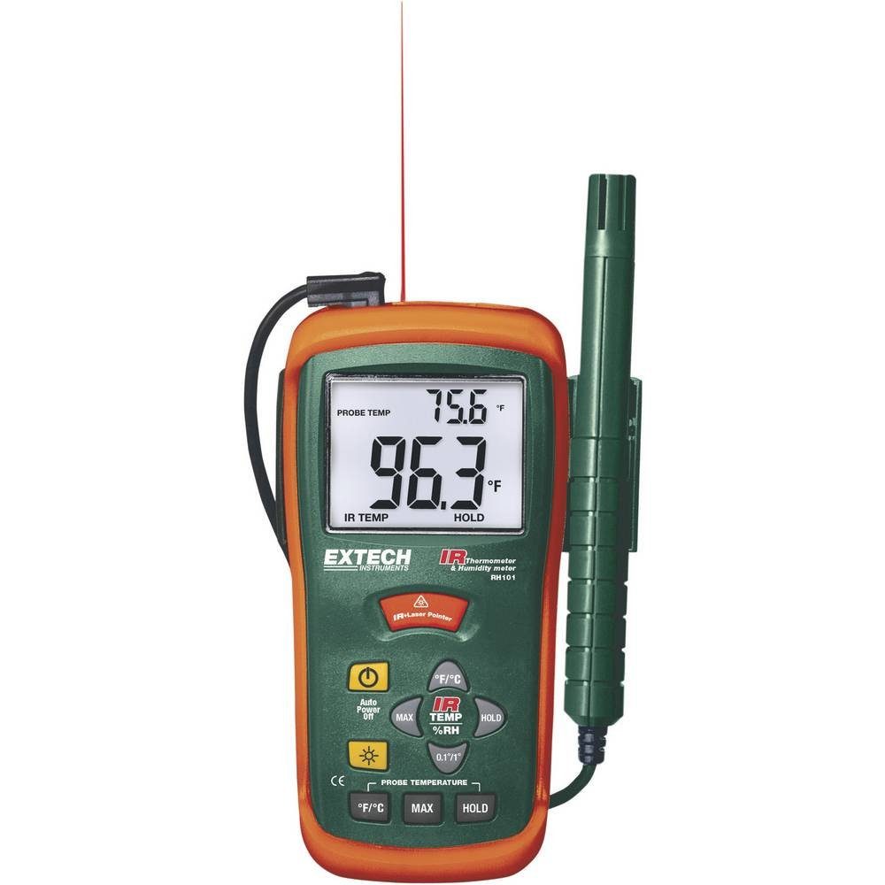 Extech Hygrometer IR-Thermo-Hygrometer, Ein Laserpunkt erleichtert das ...