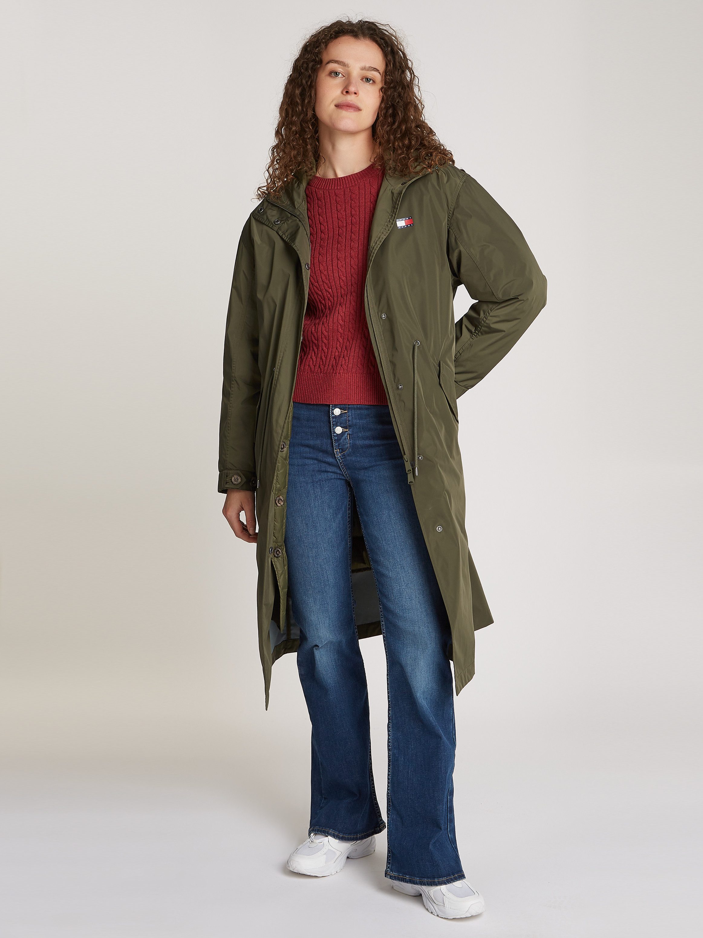 Tommy Jeans Trenchcoat TJW 2 IN 1 TECHNICAL COAT mit Logodruck