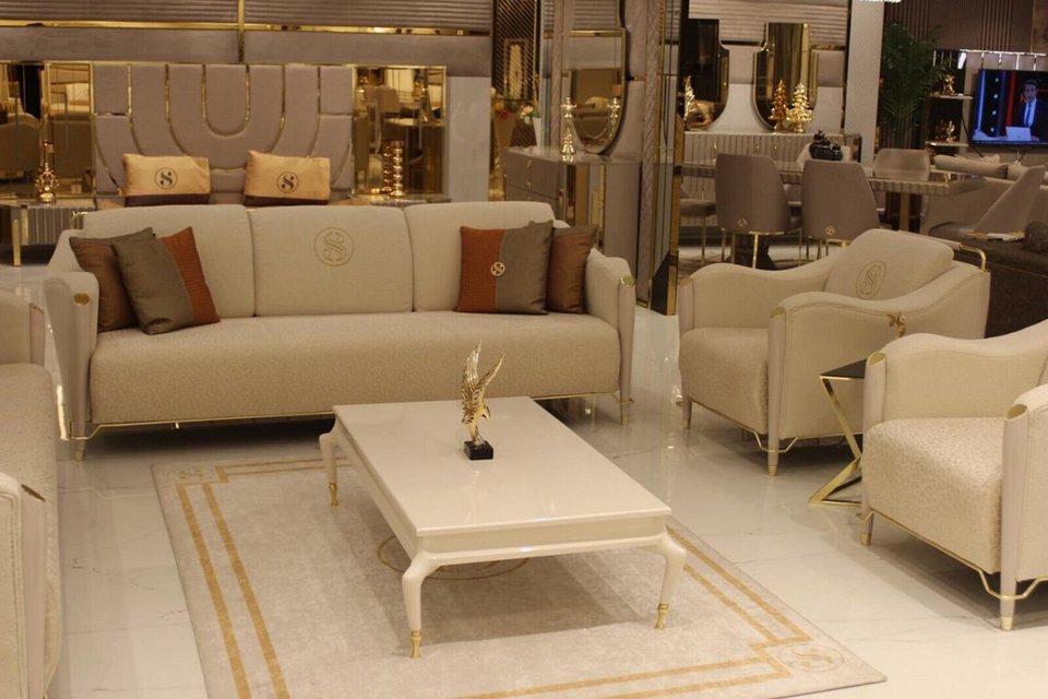 Jvmoebel Wohnzimmer Set Sofagarnitur 33 Sitzer Design 2x Sofa Textil