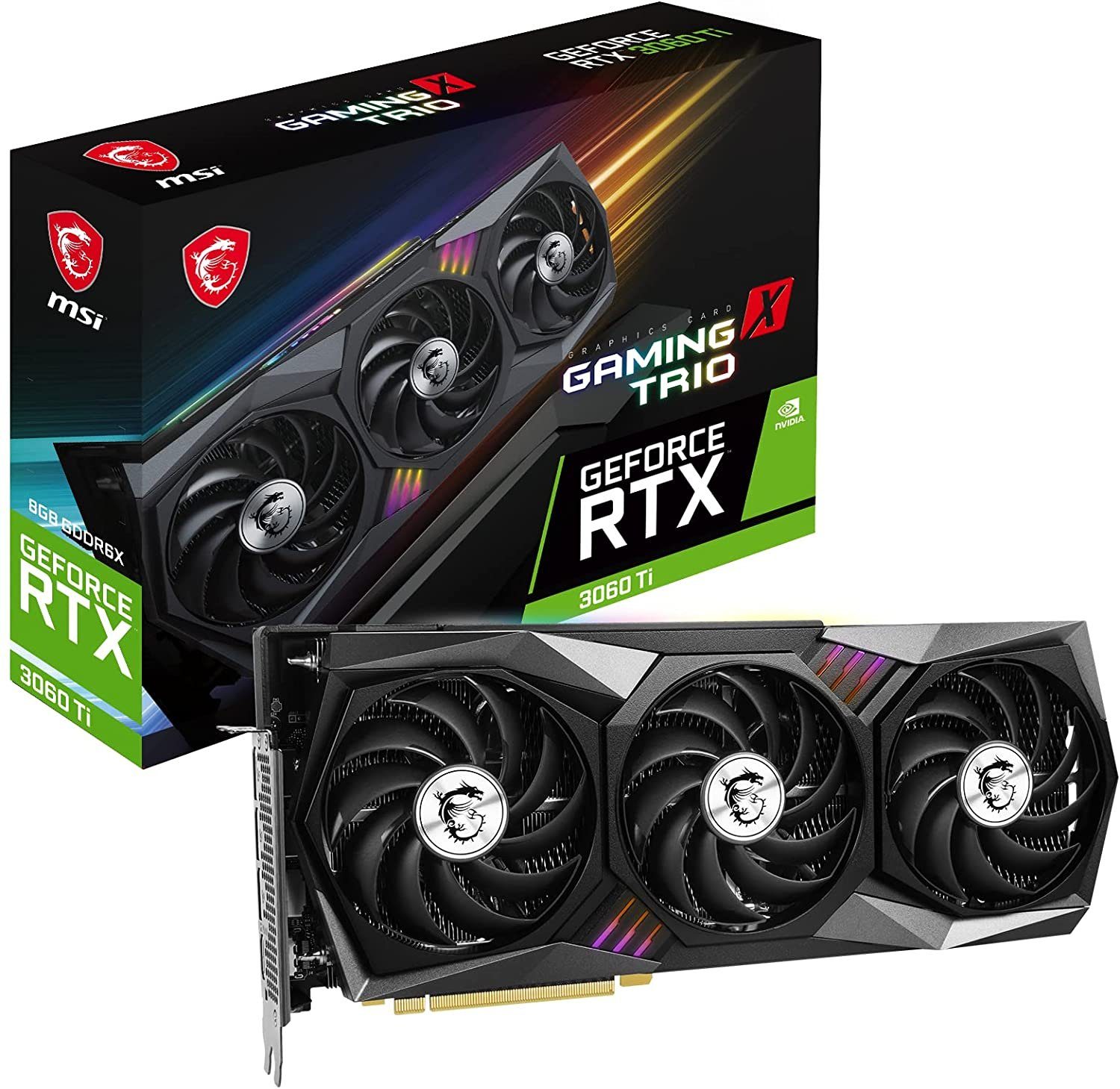 MSI GeForce RTX 3060 Ti GAMING X TRIO 8GD6X Grafikkarte (8 GB, GDDR6X)
