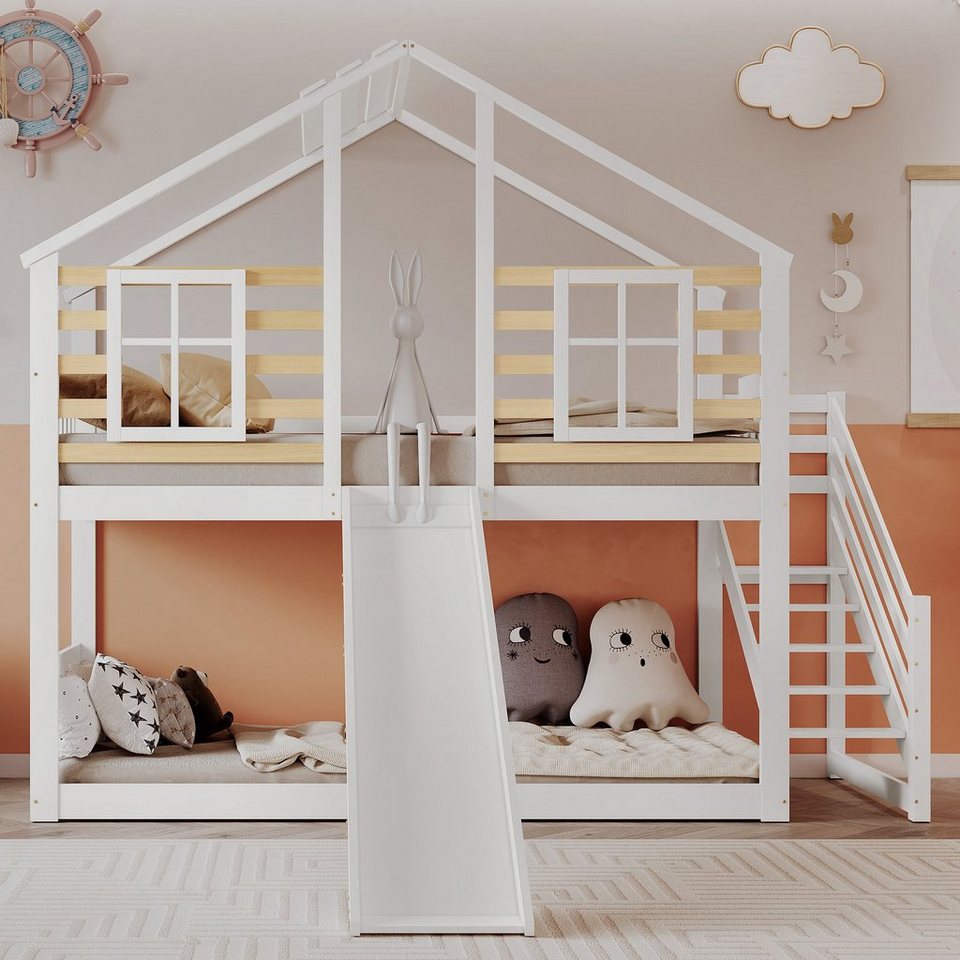 Flieks Etagenbett Hochbett Mit Oberem Lattenrost Kinderbett Mit Treppe
