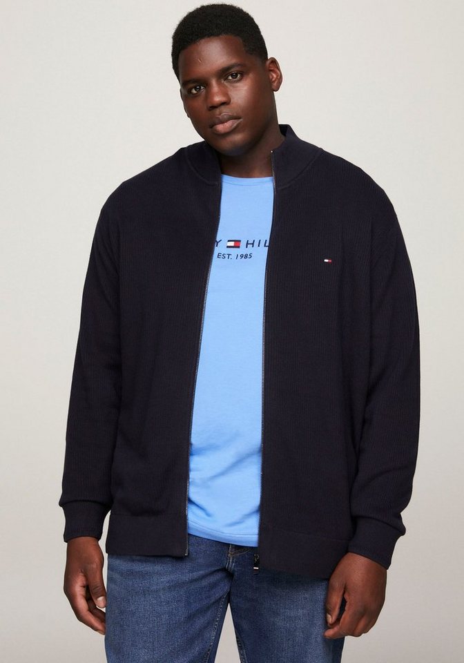 Tommy Hilfiger Big And Tall Strickjacke Bt Chain R Structure Zip Thru B