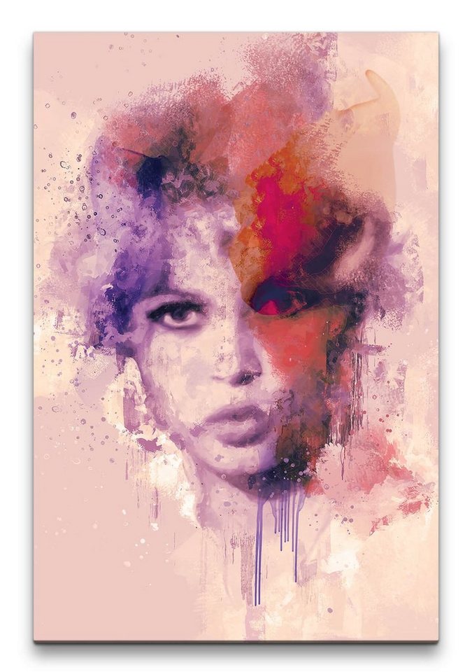 Sinus Art Leinwandbild Brigitte Bardot Porträt Abstrakt Kunst Filmikone