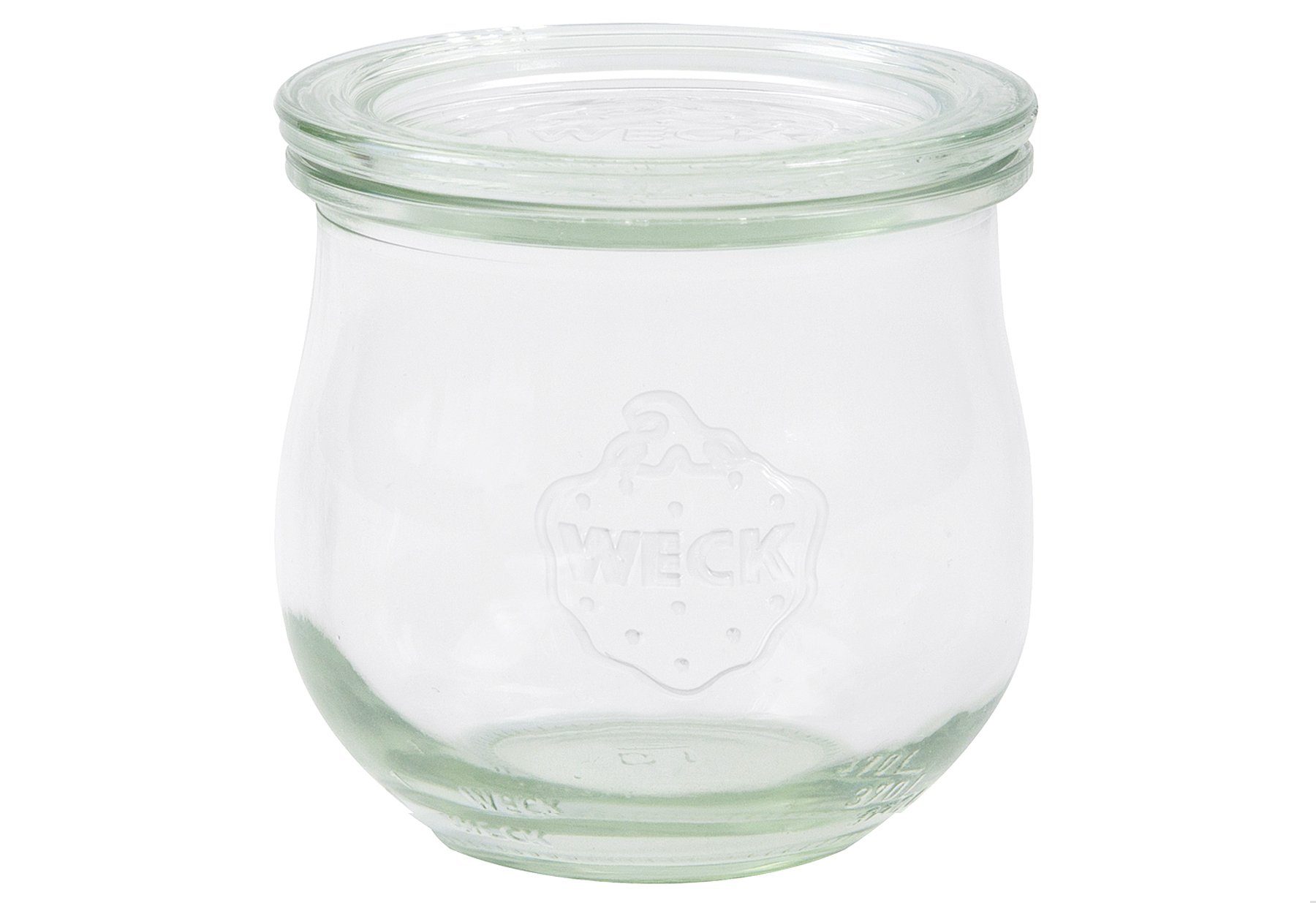 WECK Einmachglas 6er Set Tulpengläser 370ml Einmachgläser mit Gummis und Klammern, Glas, (6-tlg)