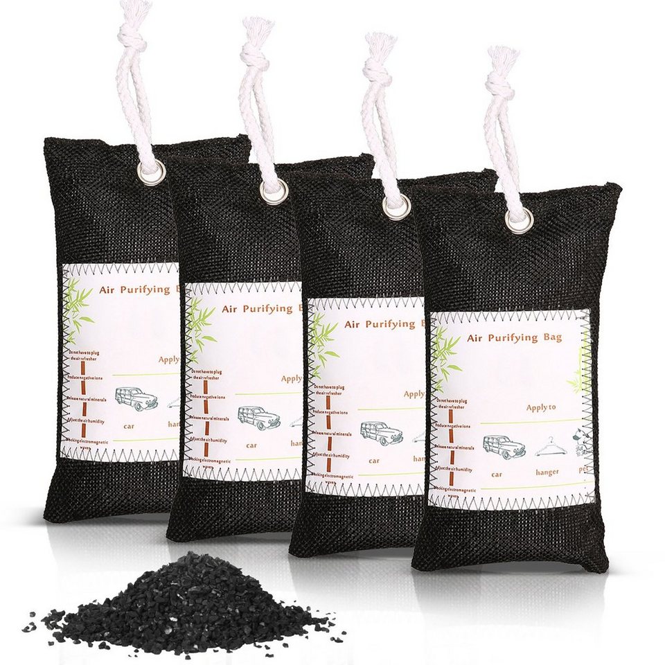 AUDEW Aktivkohlefilter, 4tlg Luftreinigungsbeutel aus Bambuskohle (100g ... AUDEW Aktivkohlefilter, 4tlg Luftreinigungsbeutel aus Bambuskohle (100g ...