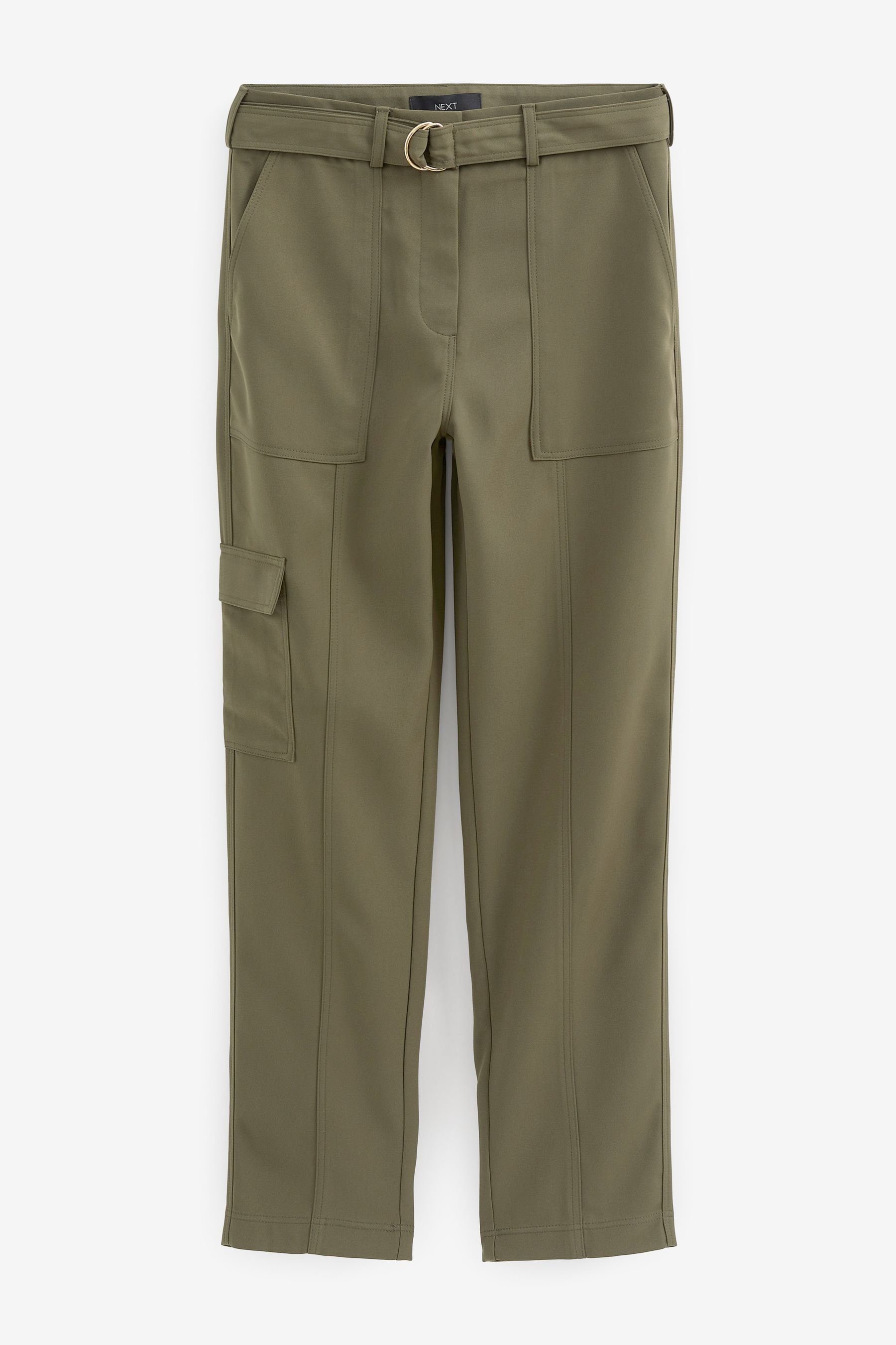 Next Cargohose Anzughose Mit Schmal Zulaufendem Bein Und Gürtel 1 Tlg