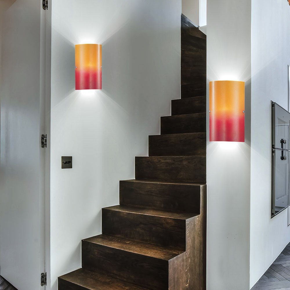 Etc Shop Wandleuchte 2er Set Led Glas Wand Lampen Wohn Schlaf Zimmer