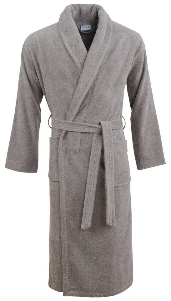 Carl Ross Unisex Bademantel Baumwolle Schalkragen Gürtel Baumwolle