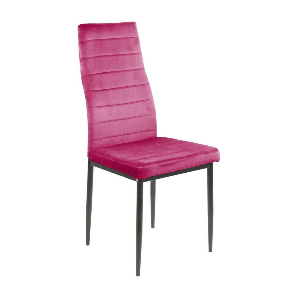 Hti Living Esszimmerstuhl Stuhl Memphis Velvet Pink Stück 1 St