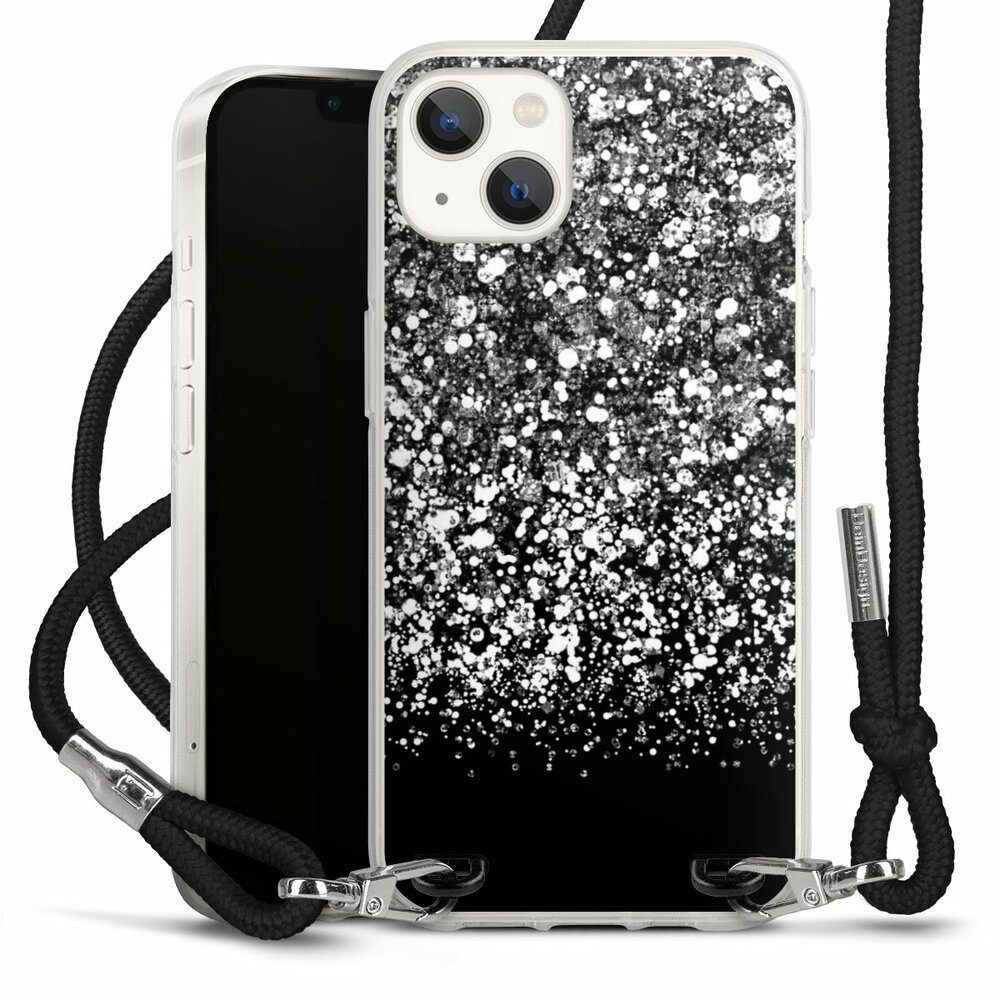 Deindesign Handyhülle Glitzer Look Schneeflocken Muster Snow Fall