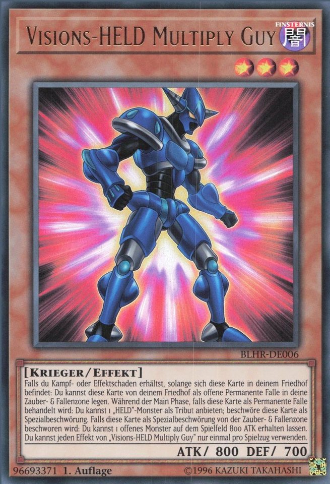 Recollectibles Sammelkarte Yugioh Karte Visions Held Multiply Guy