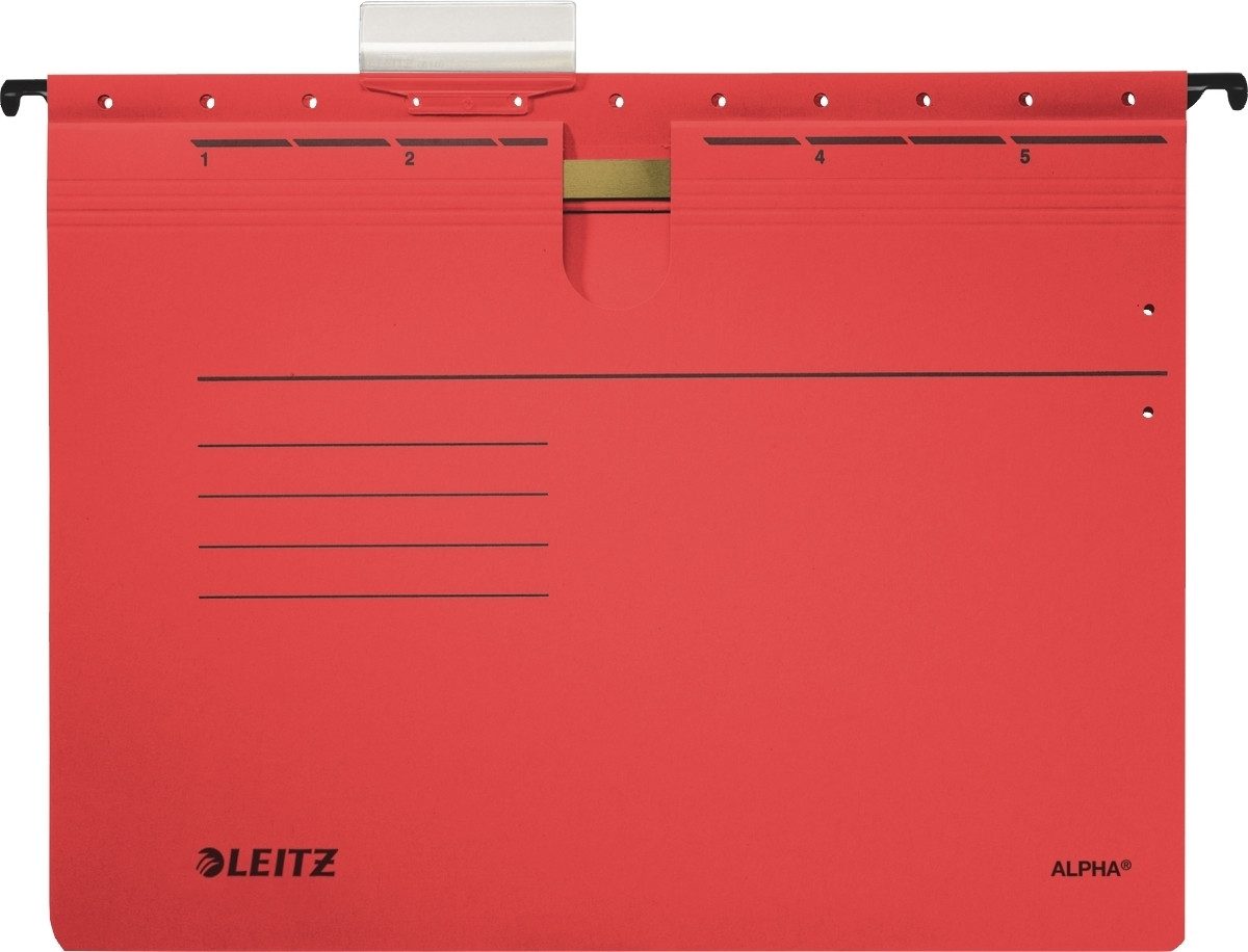 LEITZ Hefter Hängehefter ALPHA A4 kfm. Heftung rot
