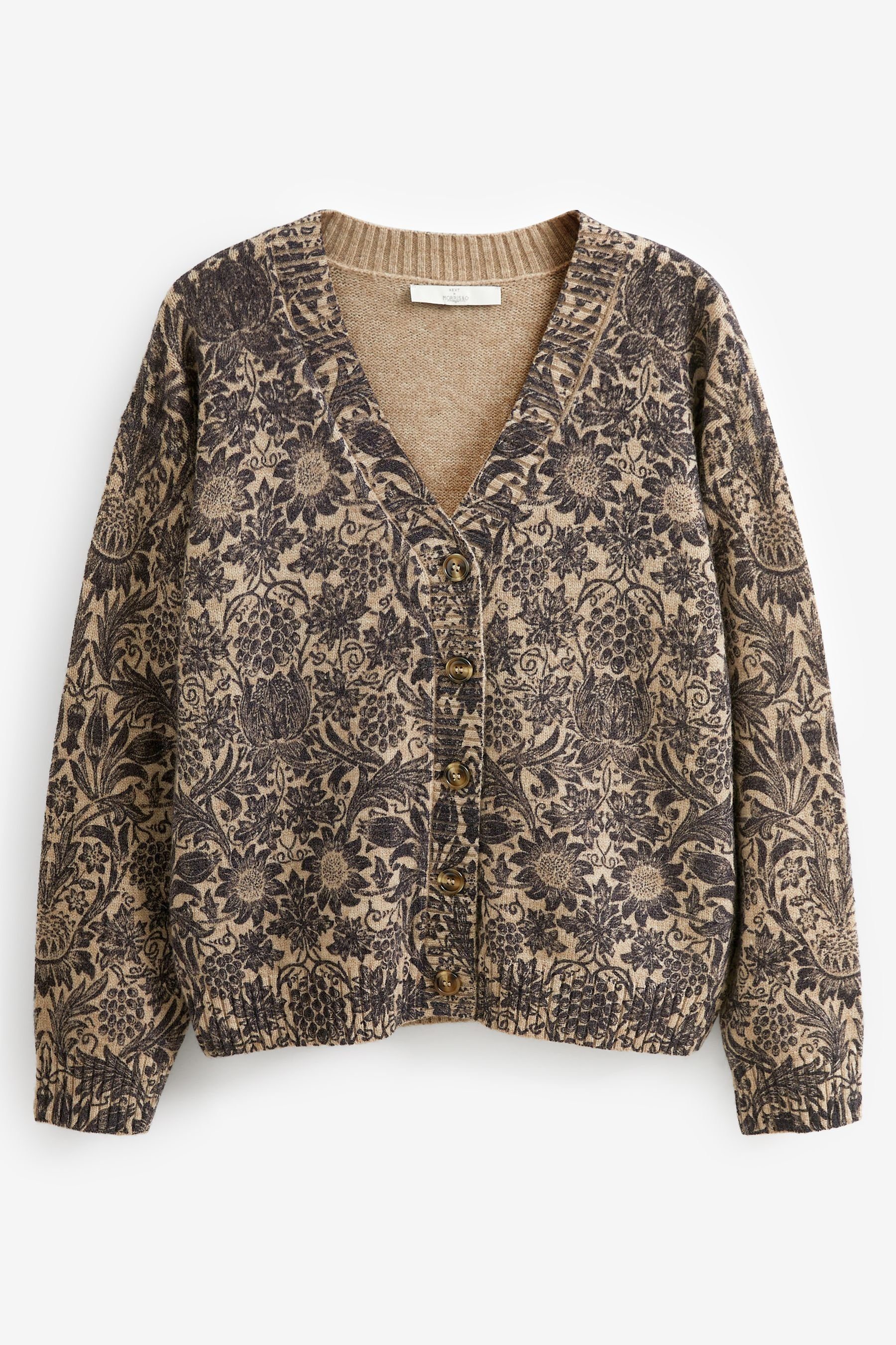 Next Strickjacke Morris And Co Strickjacke Mit Blumenprint 1 Tlg