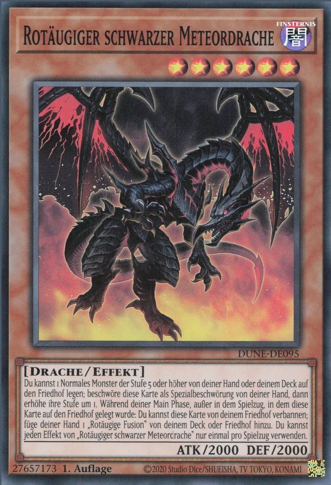 Recollectibles Sammelkarte Yugioh Karte Rotäugiger Schwarzer