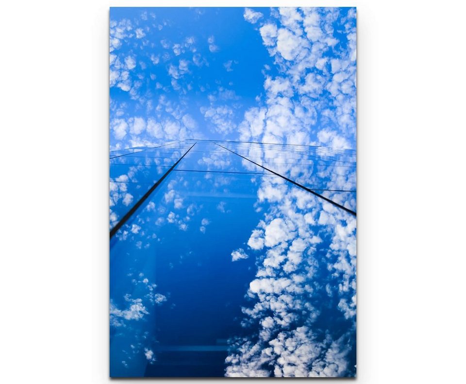 Sinus Art Leinwandbild Abstrakt Himmel Und Wolkenkratzer Leinwandbild