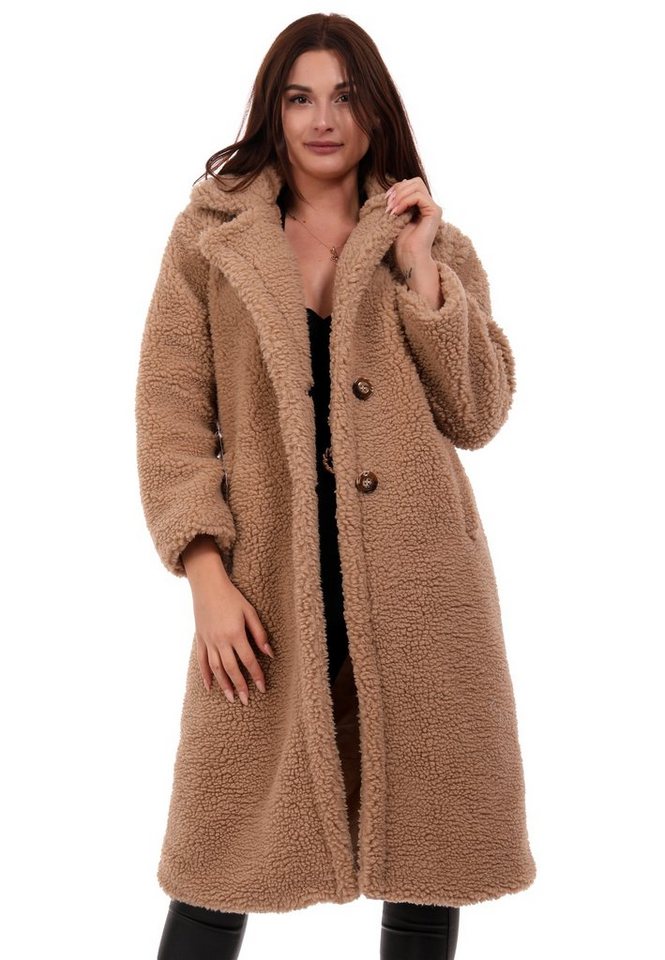 Yc Fashion And Style Wintermantel Teddy Mantel Lang Wintermantel Mit