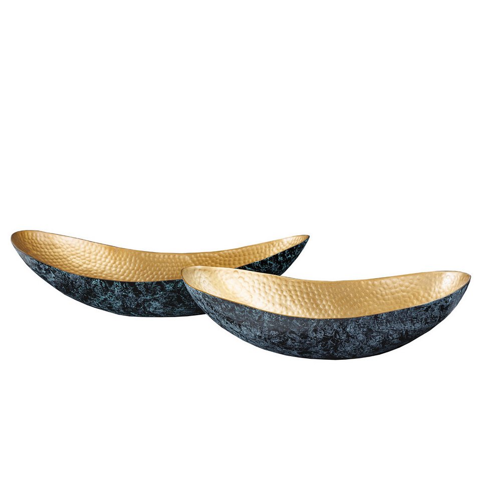 Riess Ambiente Dekoschale Abstract Orient 55cm Gold Set 2 St