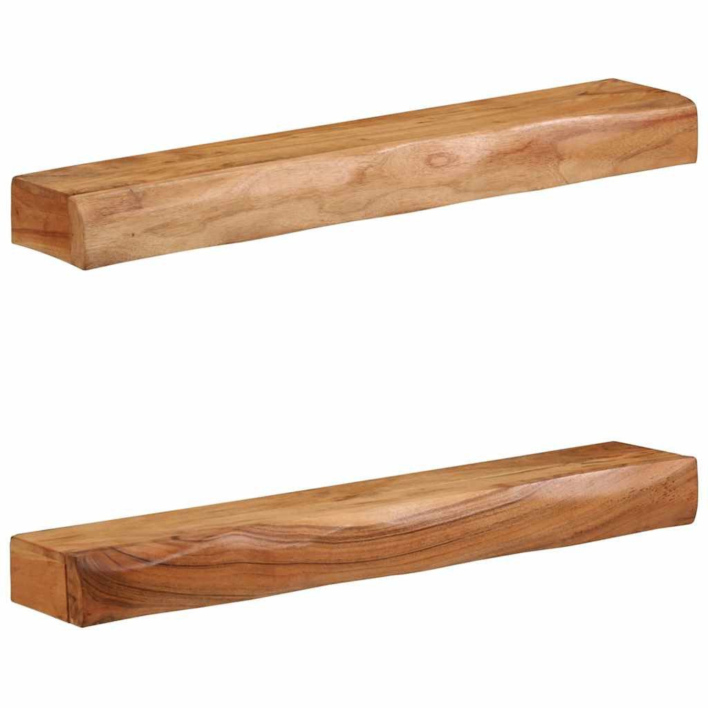furnicato Wandregal Wandregale 2 Stk. 110x15x4 cm Massivholz, 1-tlg ...