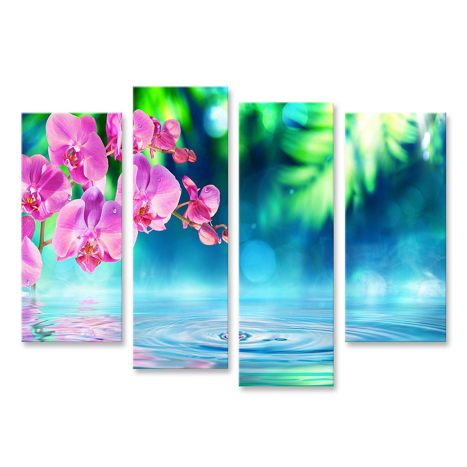 Islandburner Leinwandbild Bild Auf Leinwand Orchidee Im Zen Garten Mit