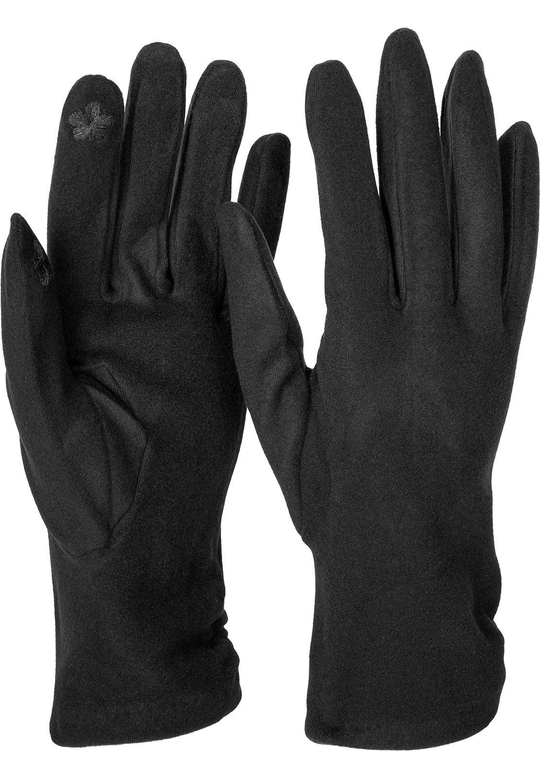 styleBREAKER Fleecehandschuhe Touchscreen Handschuhe seitlich gerafft
