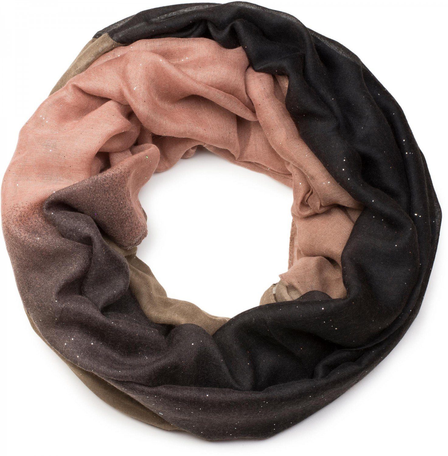 styleBREAKER Loop Glitzer Loop mit Farbverlauf, (1-St)