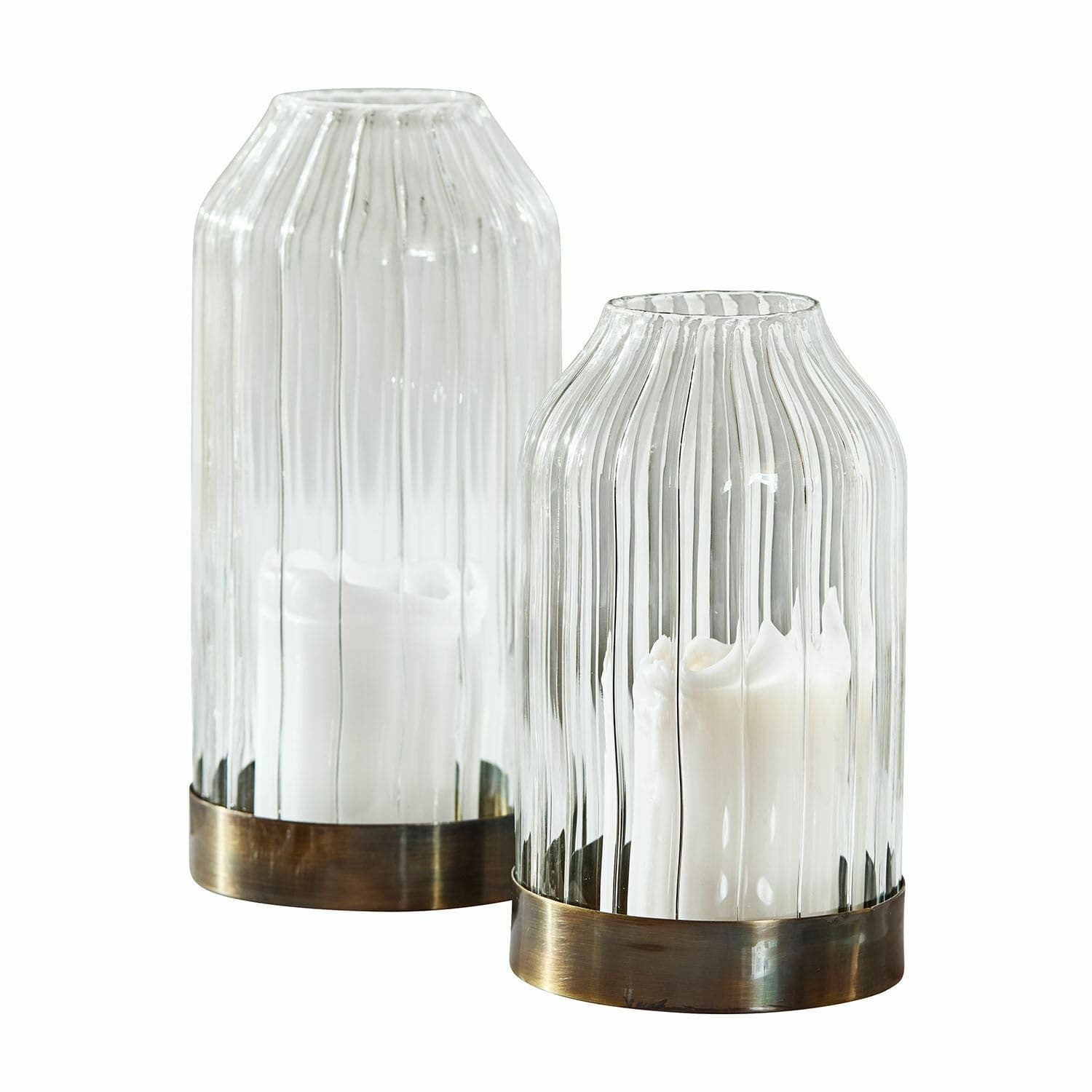 Mirabeau Windlicht Windlicht 2er Set Zévaline Klarantikmessing