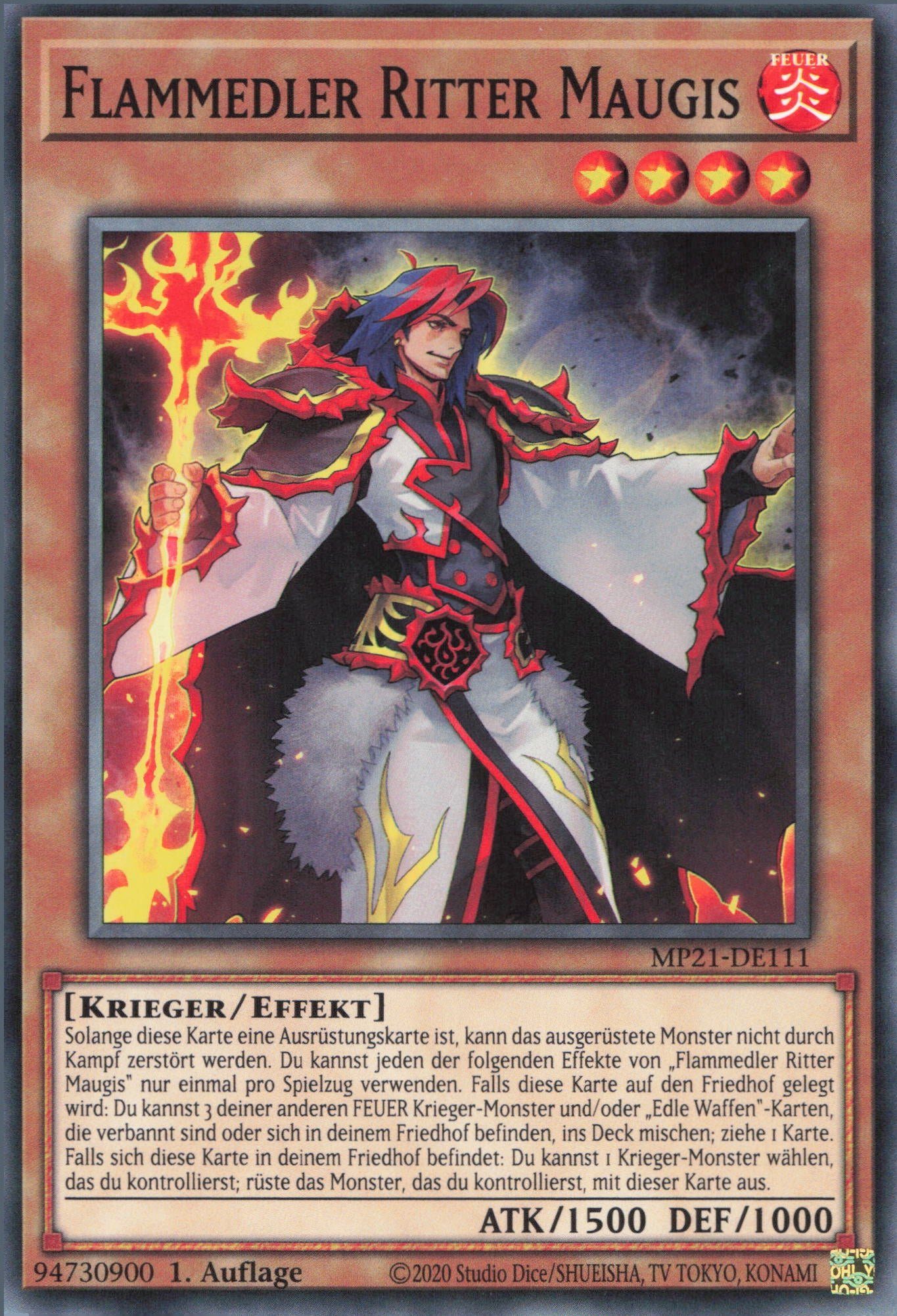 ᐅ Recollectibles Sammelkarte Yugioh Karte Flammedler Ritter Maugis