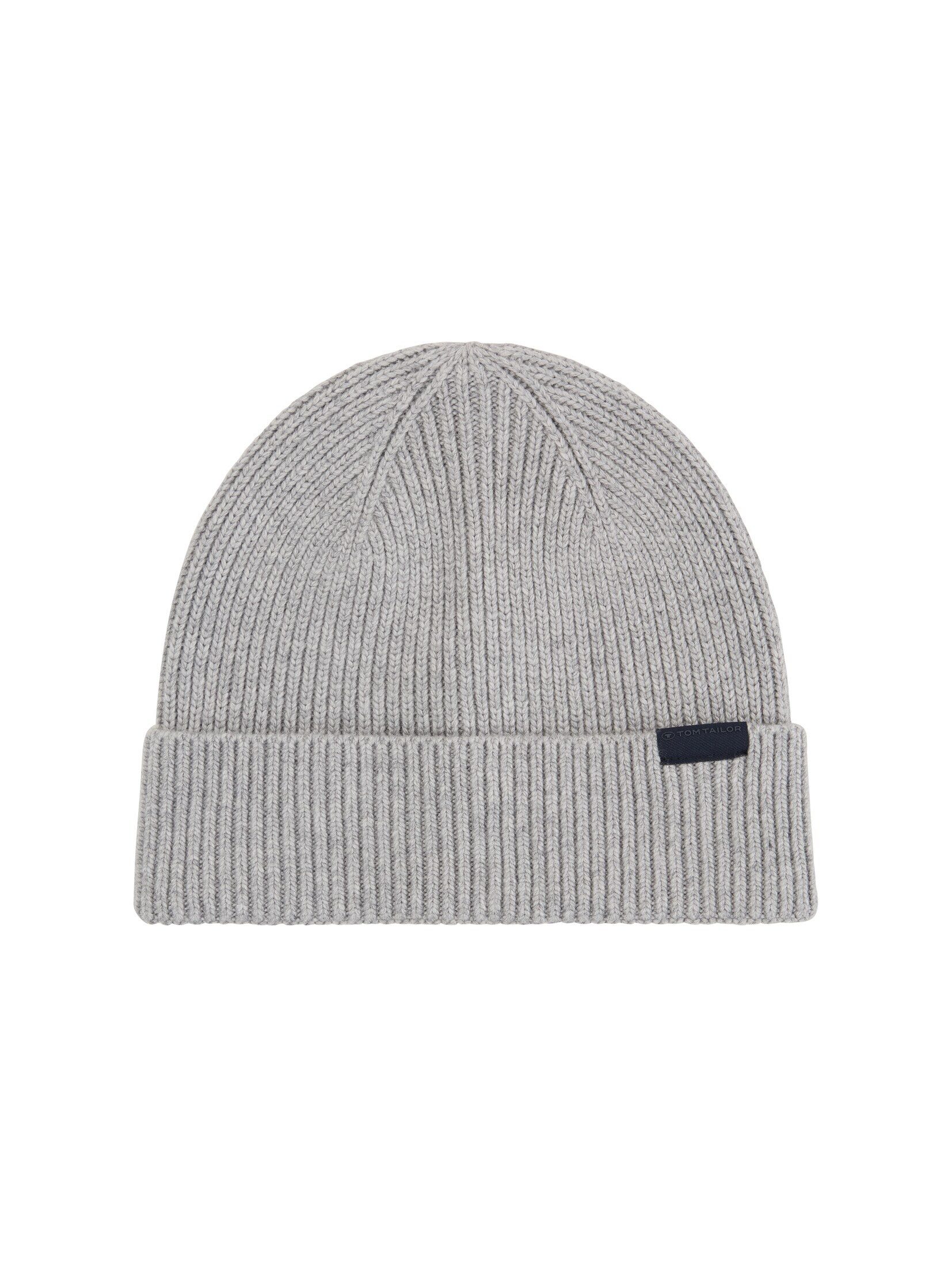 TOM TAILOR Beanie Basic Mütze mit Wolle
