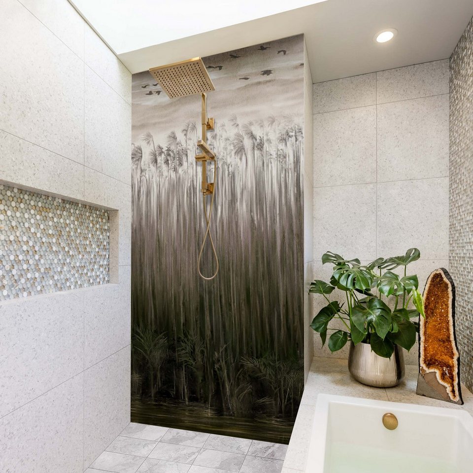 Bilderdepot24 Badrückwand Natur Beige Duschrückwand Ohne Bohren Dusche