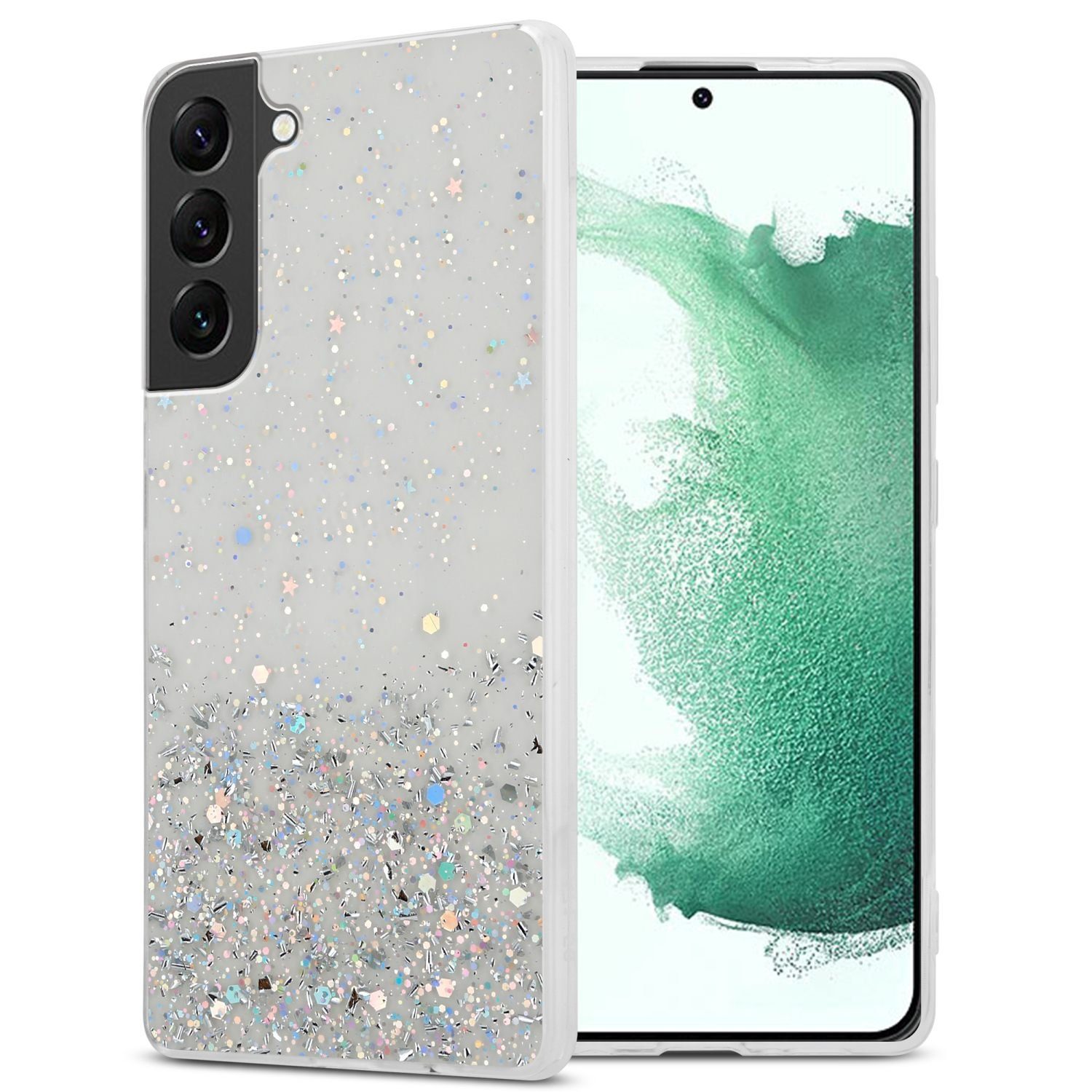 Cadorabo Handyhülle Tpu Funkelnder Glitter Samsung Galaxy S22 Plus