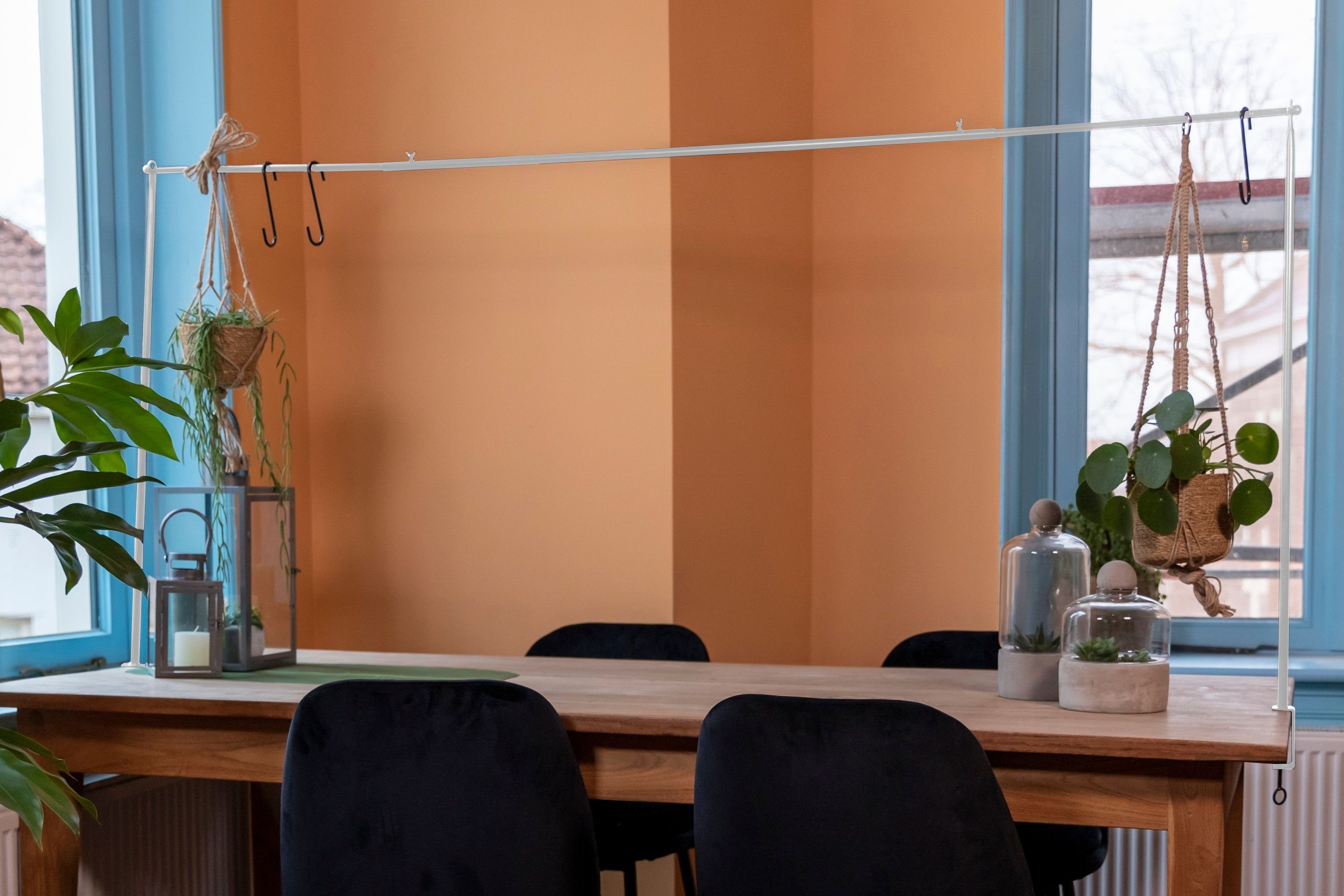 esschert design Dekohänger Tisch Stange Klemme Gestell Metall weiß ...