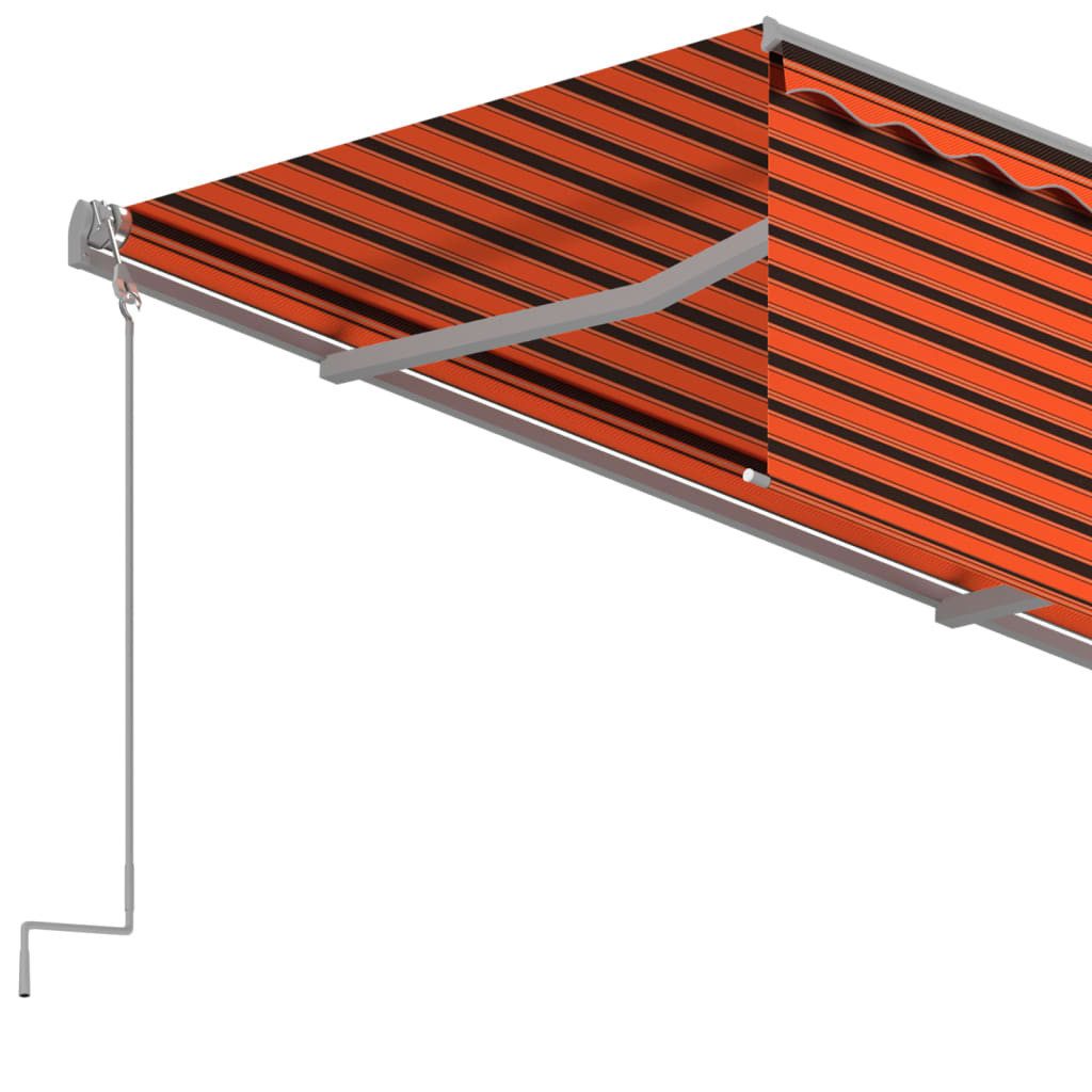 vidaXL Markise Markise Manuell Einziehbar mit Rollo 4x3 m Orange ...