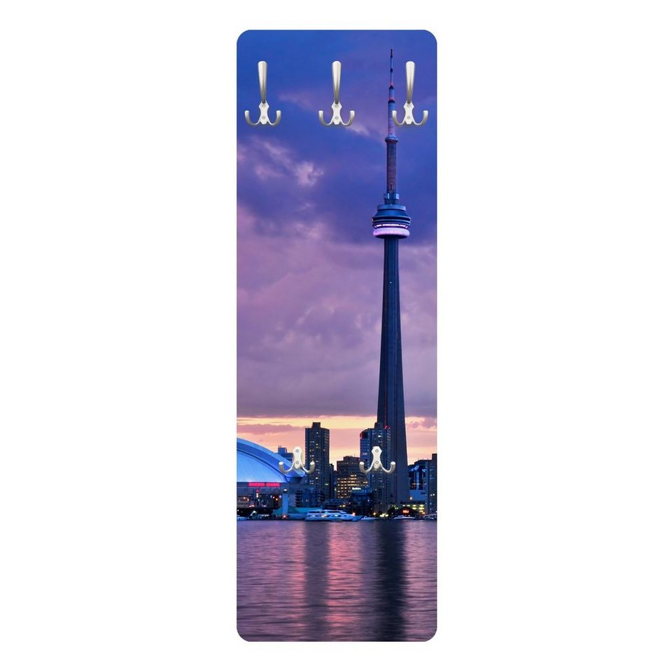 Bilderdepot24 Garderobenpaneel Design 3d Optik Städte Skyline