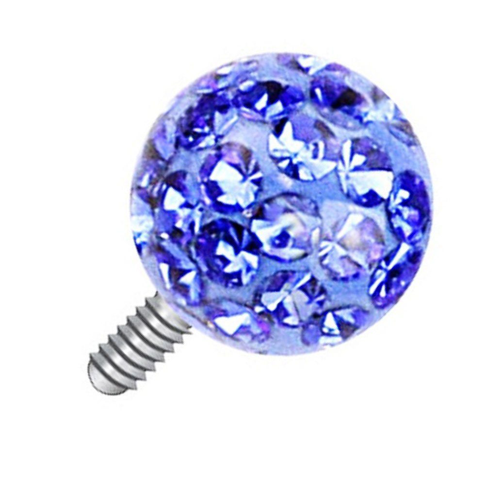 Taffstyle Piercing-Implantat Dermal Anchor Diver Aufsatzkugel Glitzer ...