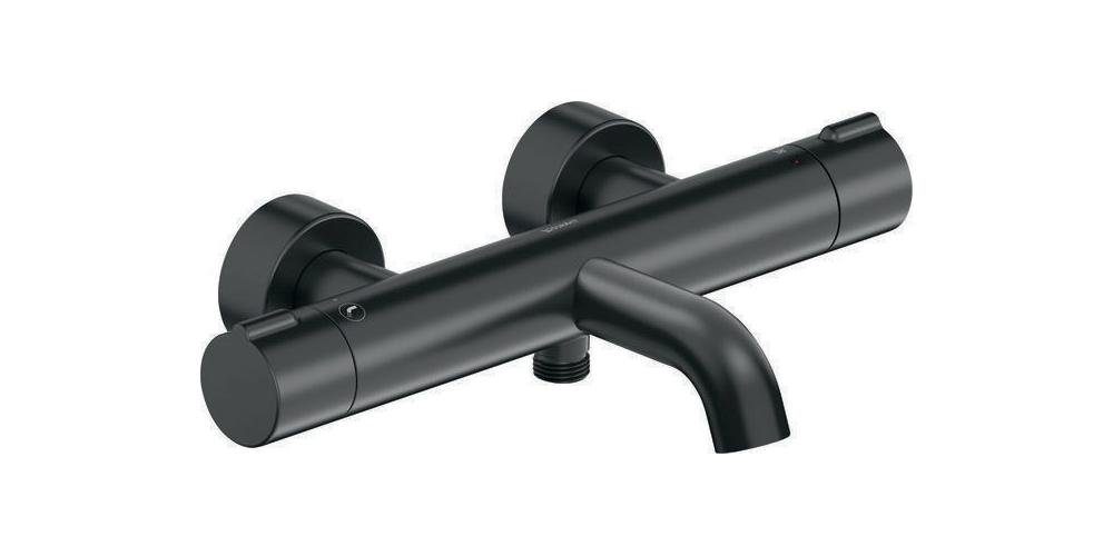 Duravit Badarmatur Wannenthermostat C1 Aufputz Schwarz Matt