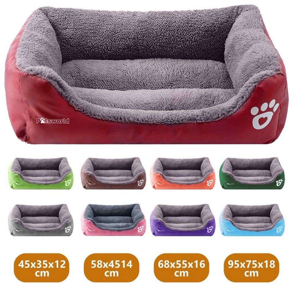 Pätsworld Tierbett Tierbett Hundebett Katzenbett Flauschig Waschbar