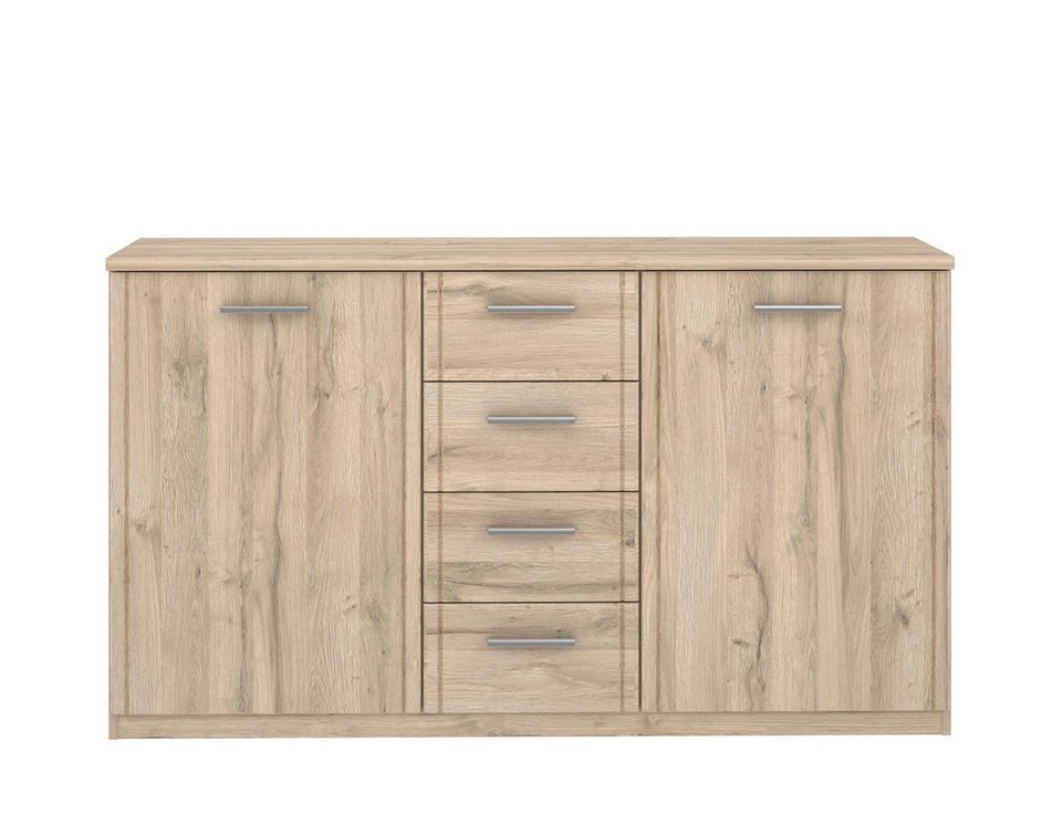 99rooms Kommode Goria Sideboard Schubladenkommode 2 Türig Mit 4