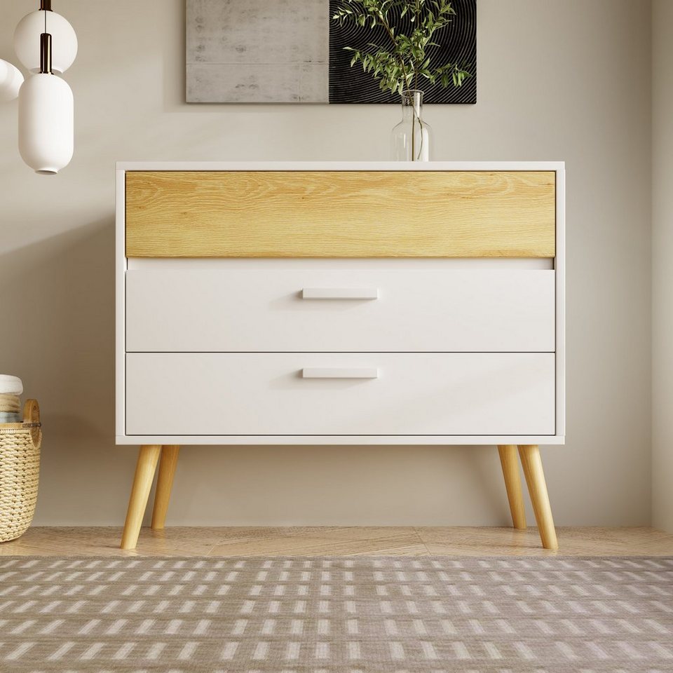 Celya Kommode Schubladenkommode Mit 3 Schubladen Sideboard Highboard