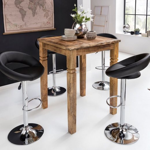 Wohnling Bartisch »WL5.080«, RUSTICA 80 x 80 x 110 cm Vintage Massiv ... Wohnling Bartisch »WL5.080«, RUSTICA 80 x 80 x 110 cm Vintage Massiv ...