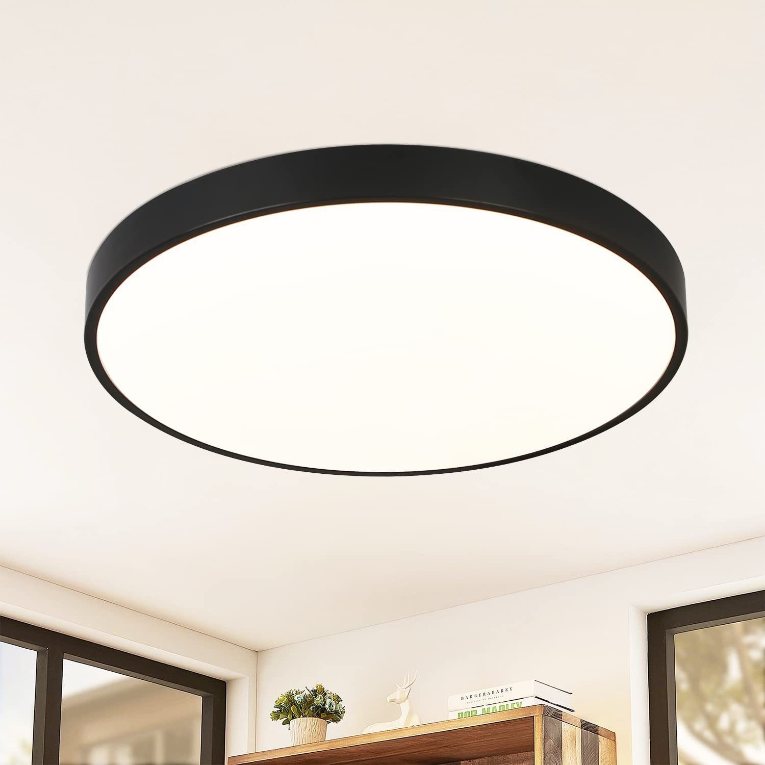 Zmh Led Deckenleuchte Ip44 Wasserdicht Rund Schlafzimmerlampe Nicht