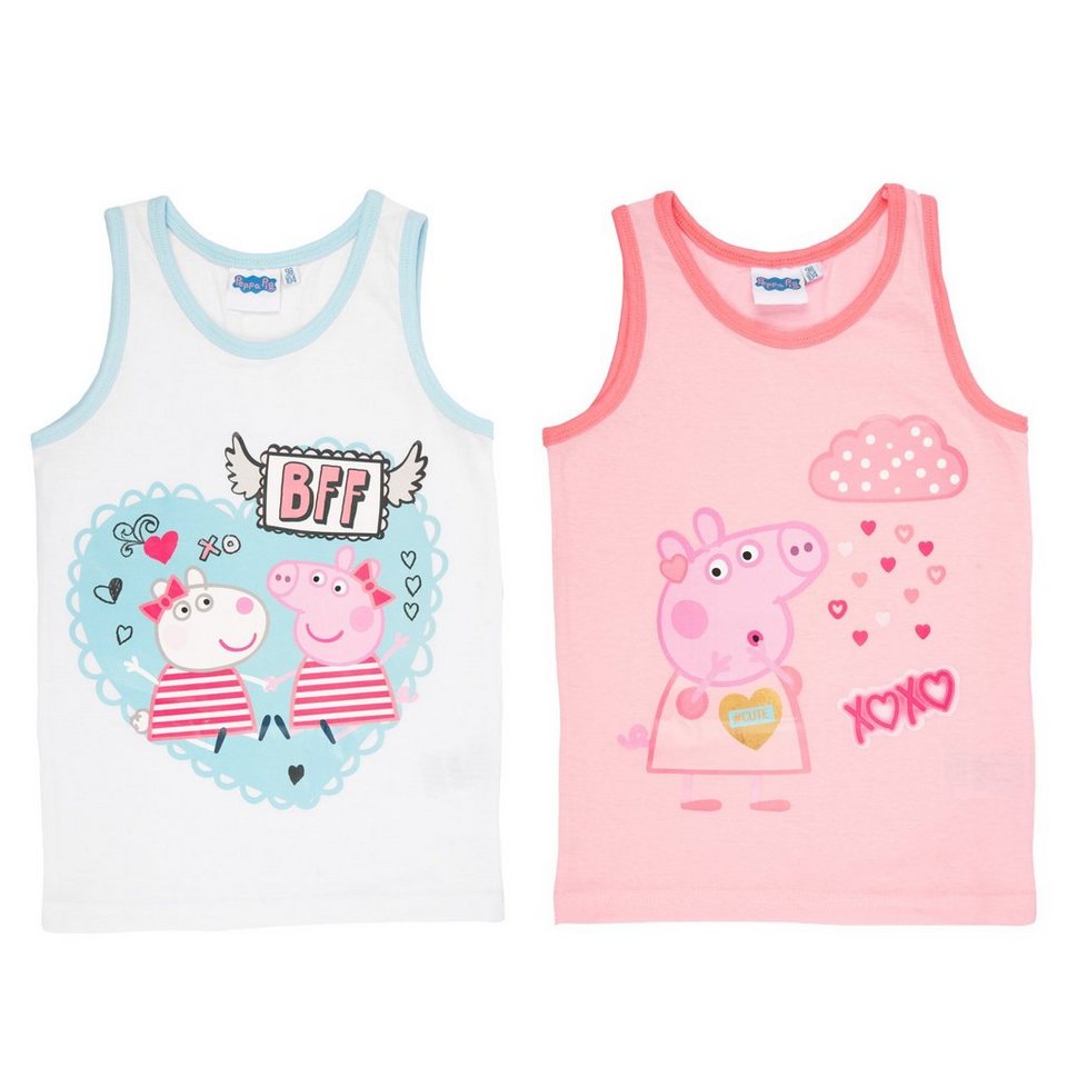 United Labels® Unterhemd Peppa Wutz Unterhemd Für Kinder Bunt 2er Pack